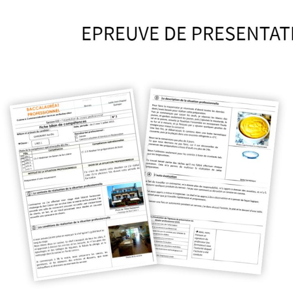 Présentation de l’épreuve de dossier professionnel E22 - Espace pédagogique
