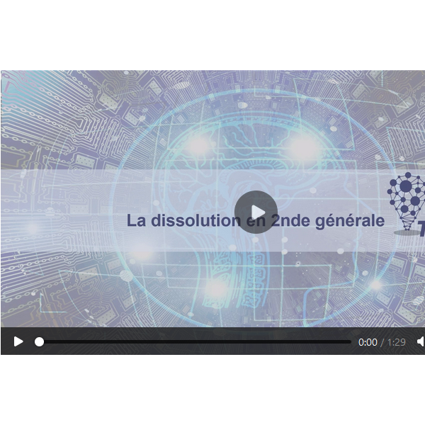 La dissolution en Seconde générale - Espace pédagogique
